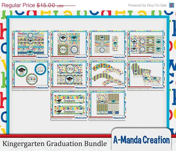 Kindergarten Graduation Party Printables – Amanda Creation