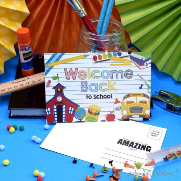 Back to School Postcards for Students – Amanda Creation