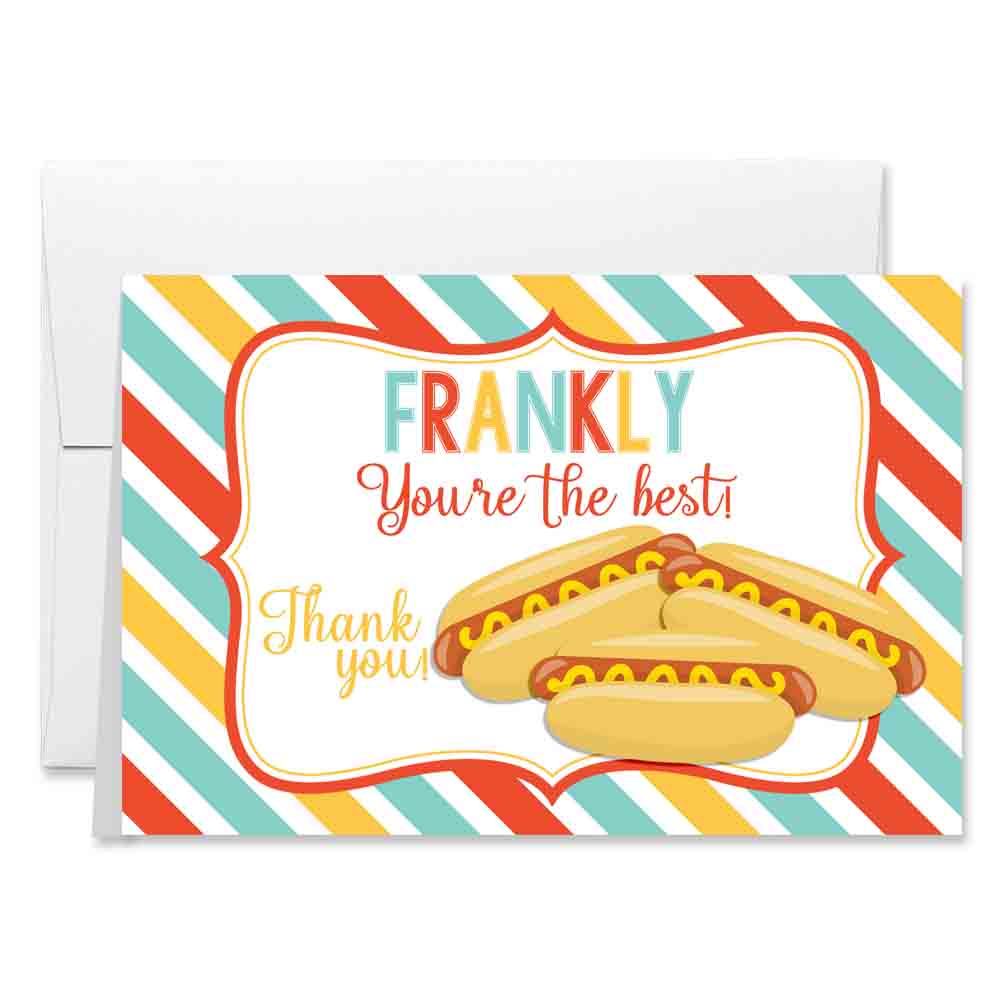 Frankly You're The Best Funny Hot Dog Blank Folded Greeting Card ...
