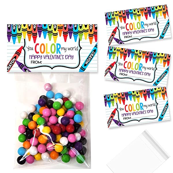 Crayon Valentine's Day Treat Bag Toppers – Amanda Creation