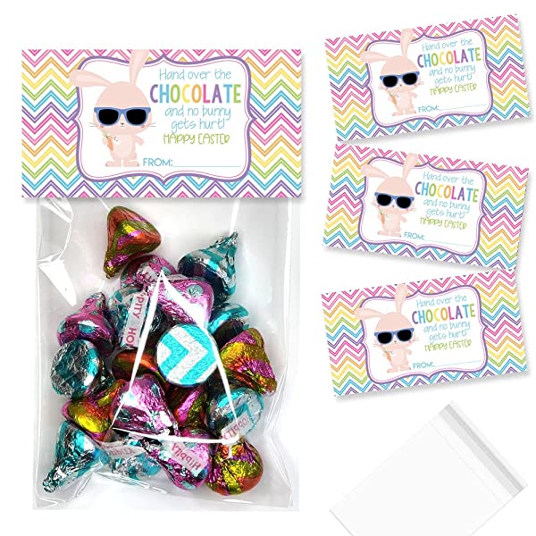 Hand Over The Chocolate Cute Bunny Easter Treat Bag Toppers – Amanda ...
