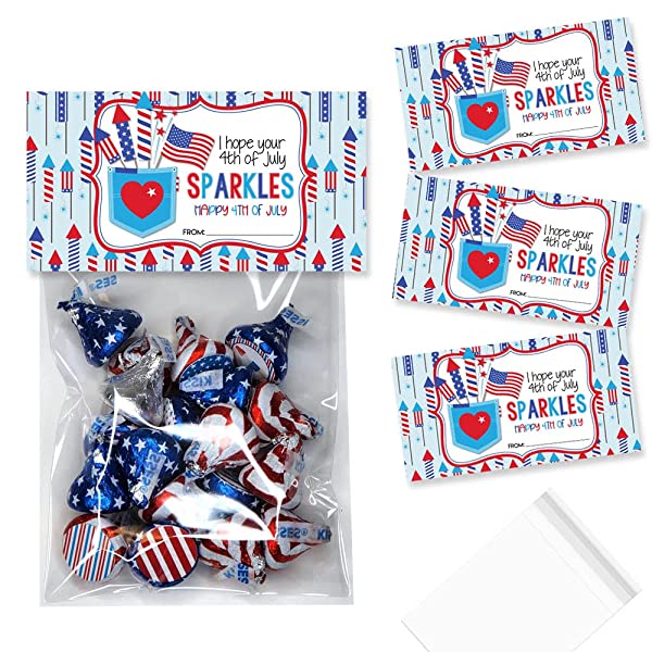 Happy 4th of July Sparklers Treat Bag Toppers – Amanda Creation