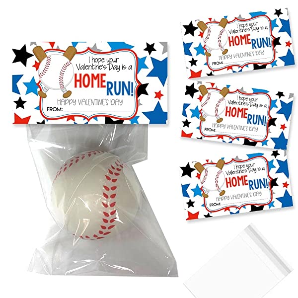 Baseball Valentine's Day Treat Bag Toppers – Amanda Creation