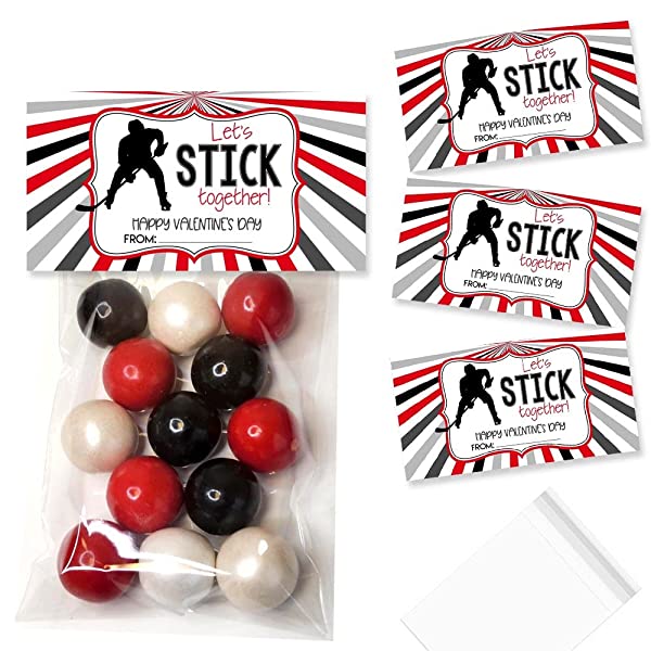 Hockey Valentine's Day Treat Bag Toppers – Amanda Creation