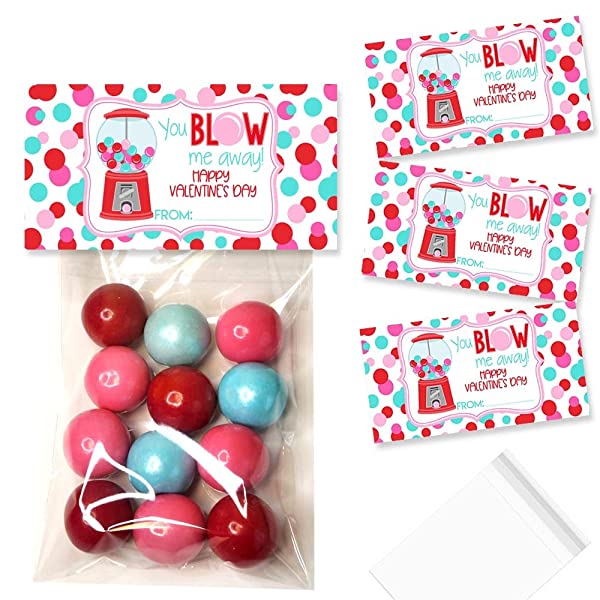 Bubblegum Valentine's Day Treat Bag Toppers – Amanda Creation