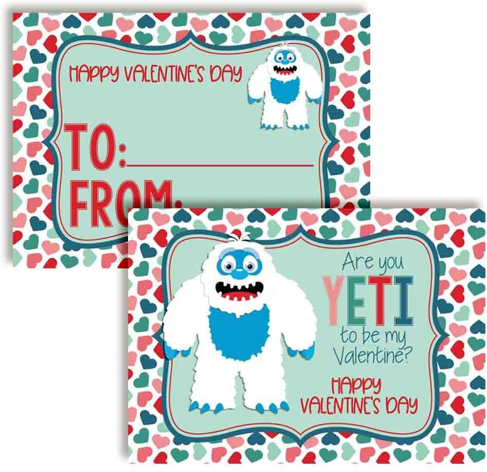 Yeti Classroom Valentine Exchange Cards – Amanda Creation