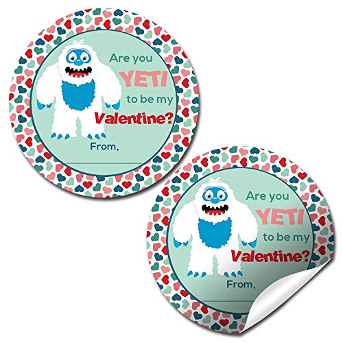Are You Yeti Valentine's Day Party Favor Stickers – Amanda Creation