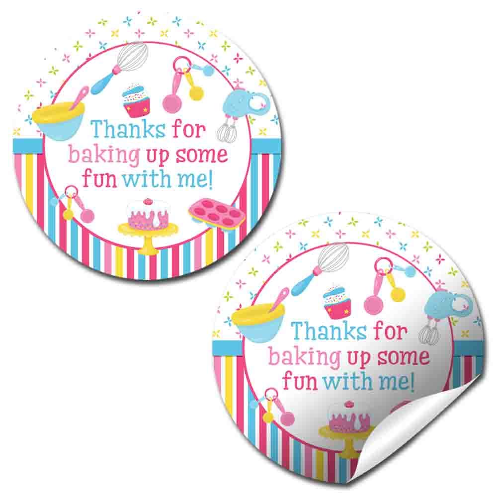 Bake Up Some Fun Cooking & Baking Birthday Party Favor Stickers ...