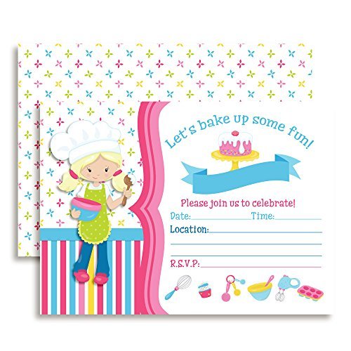 Bake Up Some Fun Cooking & Baking Birthday Party Invitations – Amanda ...