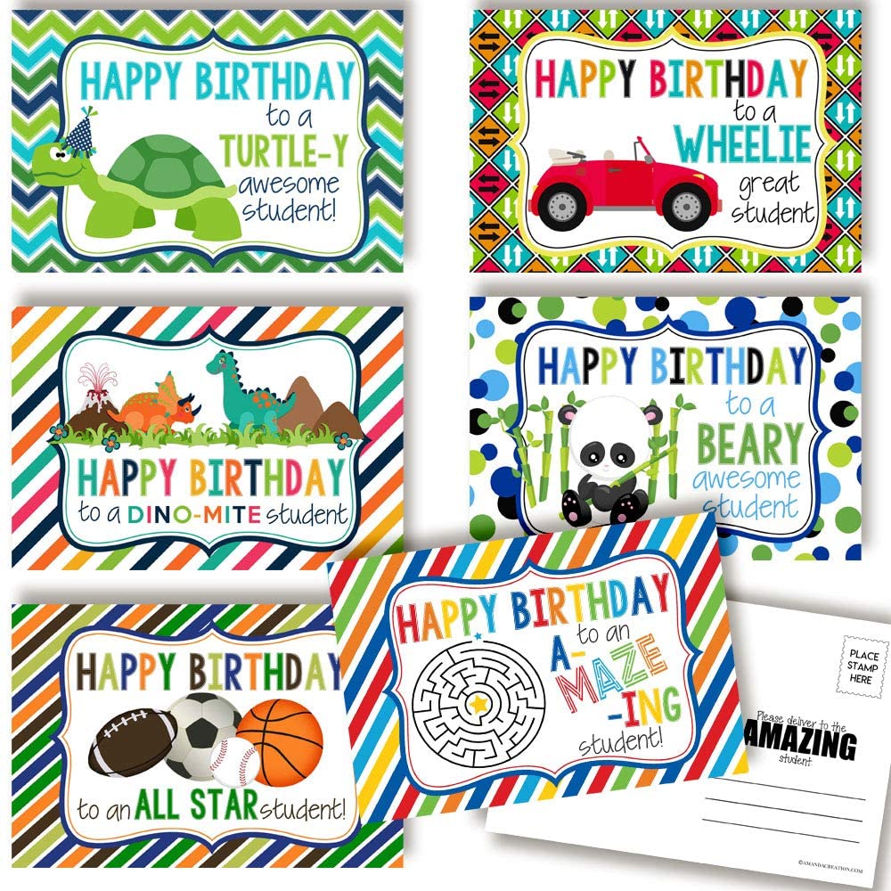 Funny Birthday Puns Happy Birthday Postcards for Students – Amanda Creation