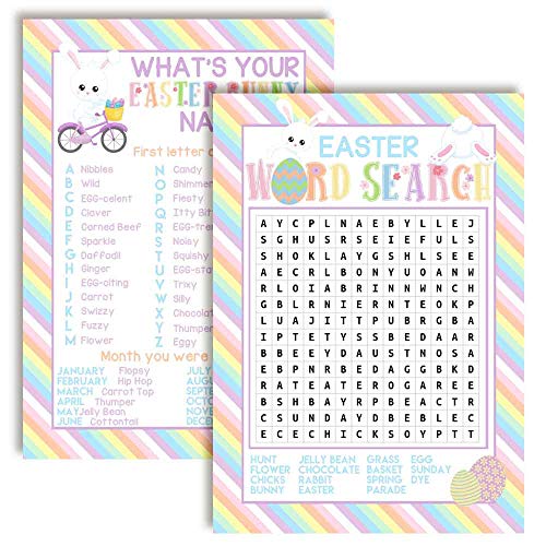 Easter Bunny Word Search and Bunny Name Game Cards – Amanda Creation