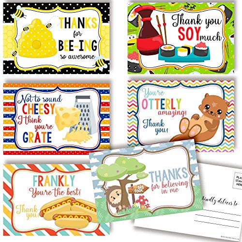 Funny Puns Thank You Postcards – Amanda Creation