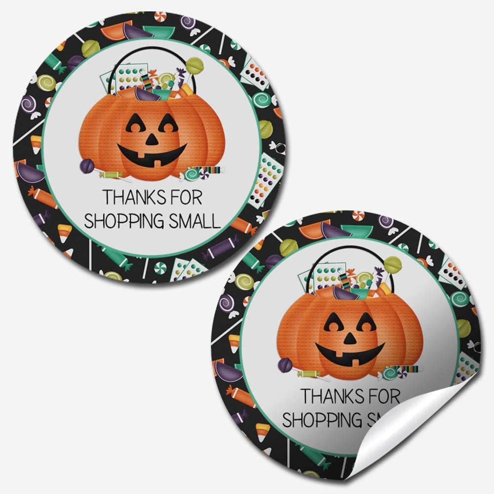 Halloween Thank You For Shopping Small Small Business Package Stickers ...