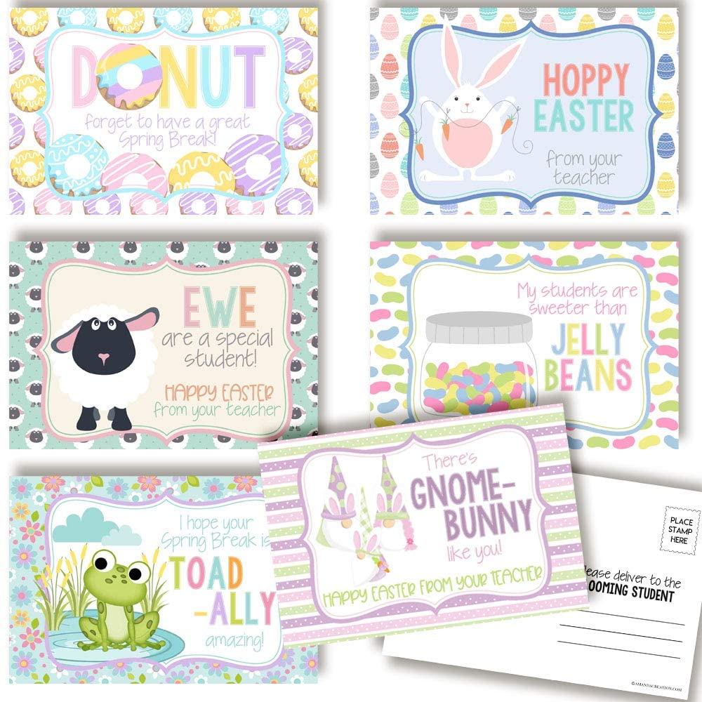 Easter and Spring Break Postcards for Teachers – Amanda Creation