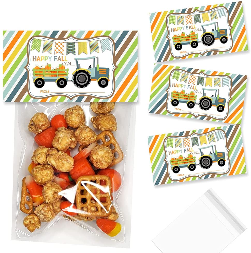 Tractor With Pumpkins Bag Toppers – Amanda Creation