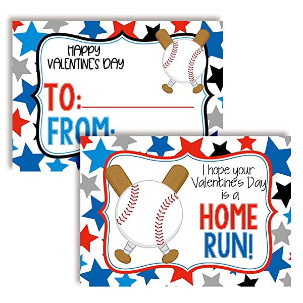 Baseball Classroom Valentine Exchange Cards – Amanda Creation
