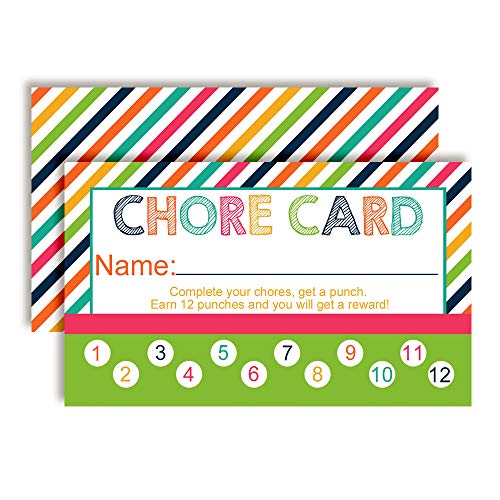 Household Chore Reward Punch Cards for Kids – Amanda Creation