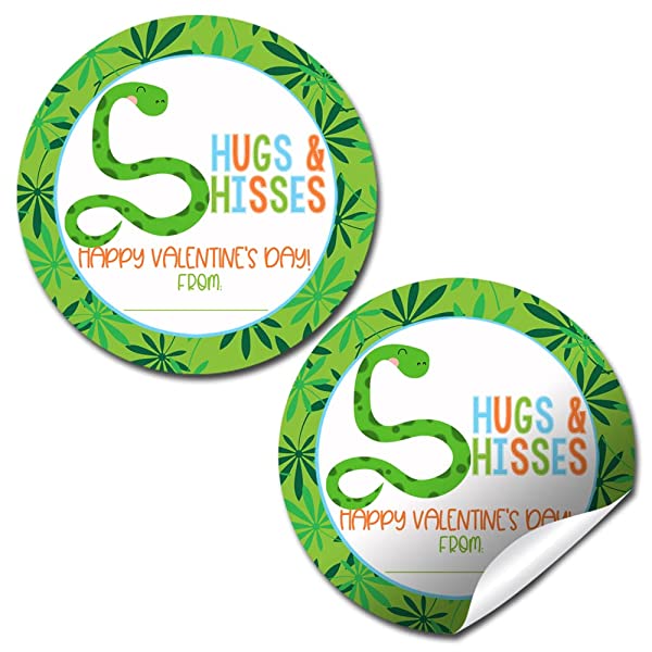 Snake Valentine's Day Party Favor Stickers – Amanda Creation