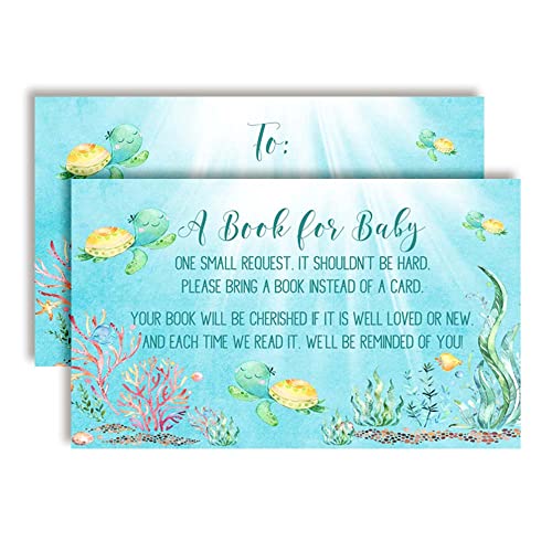 Little Hatchling Cute Sea Turtle Sea Life Bring a Book Cards – Amanda ...
