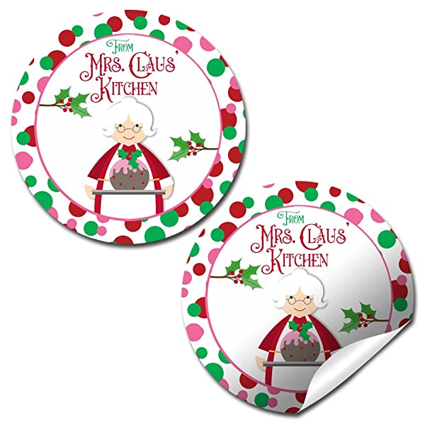 Mrs. Claus' Kitchen Christmas Gift Tag Stickers – Amanda Creation