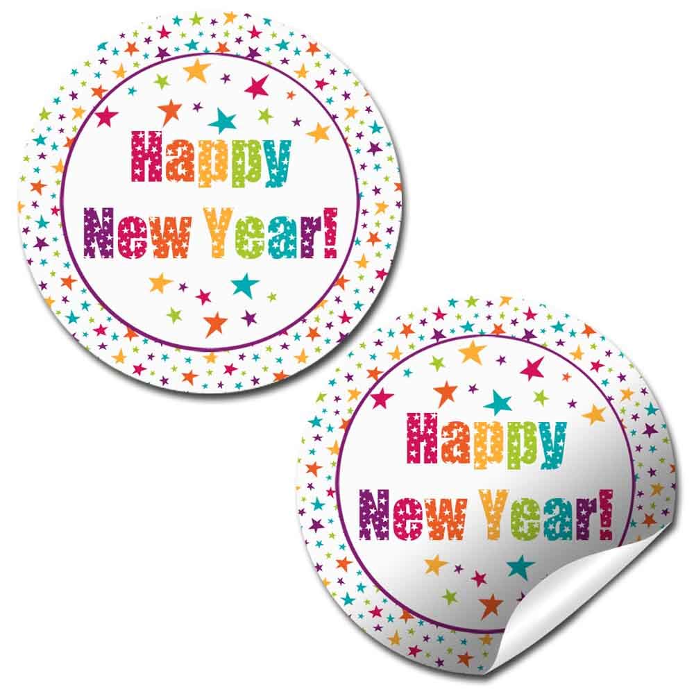 New Year's Stars Countdown Party Favor Stickers – Amanda Creation