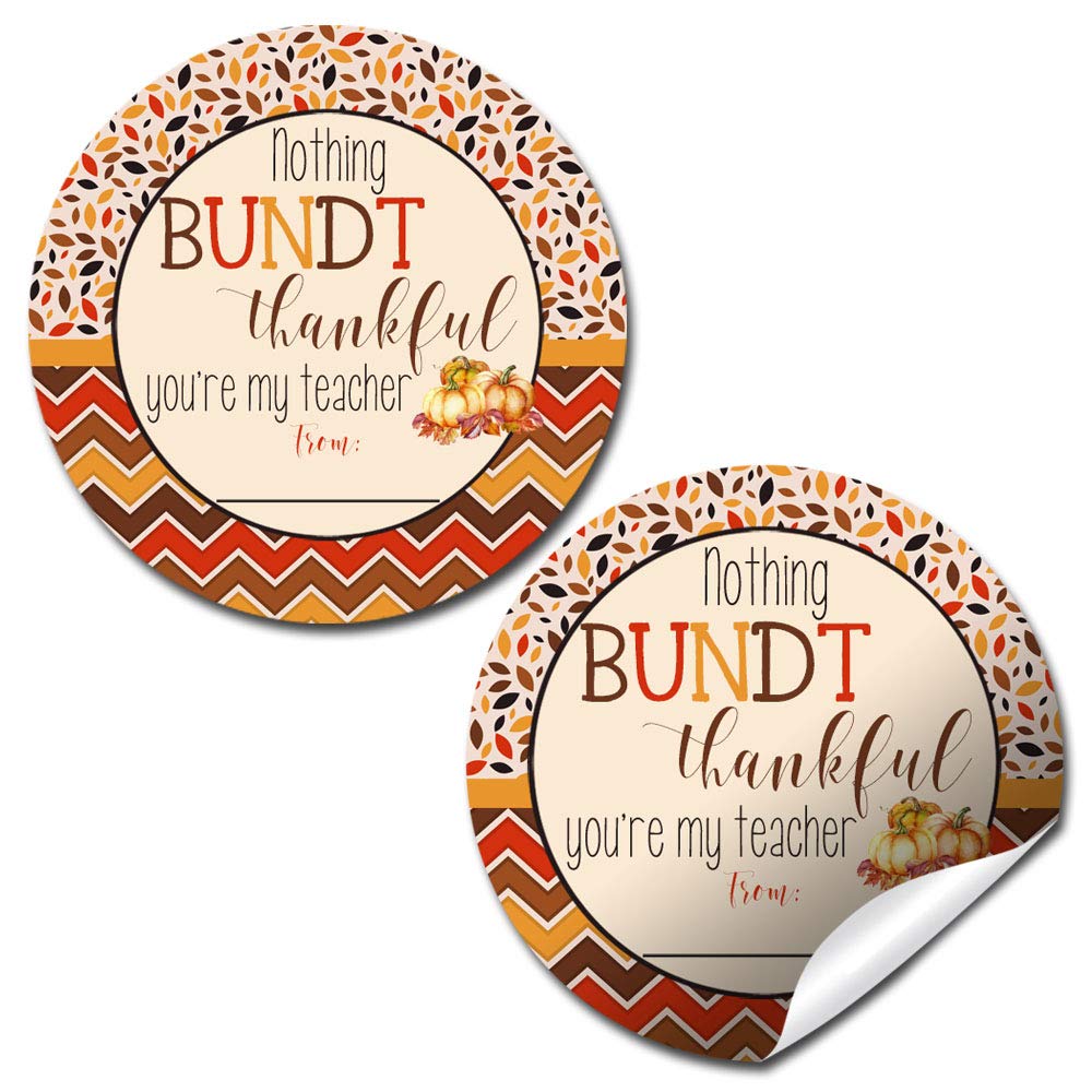 Thanksgiving Bundt Pumpkin Teacher Appreciation Stickers – Amanda Creation