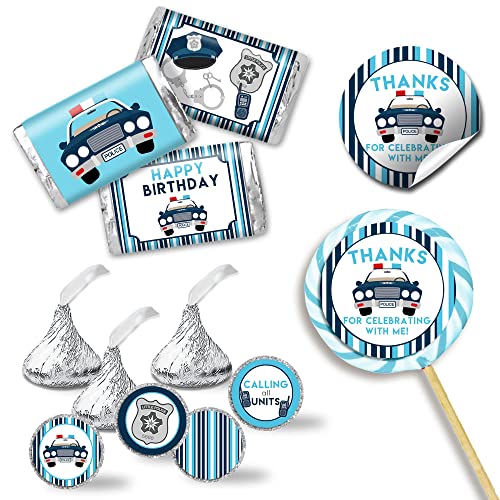 Police Birthday Party Sticker Bundle – Amanda Creation