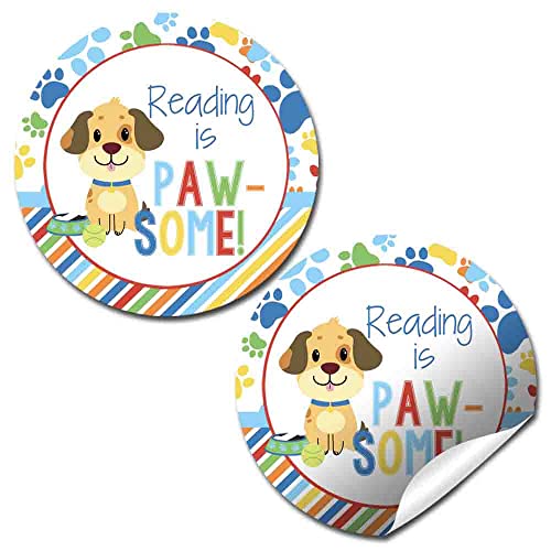 Reading is Awesome Puppy Dog Reading Appreciation & Encouragement Stic ...