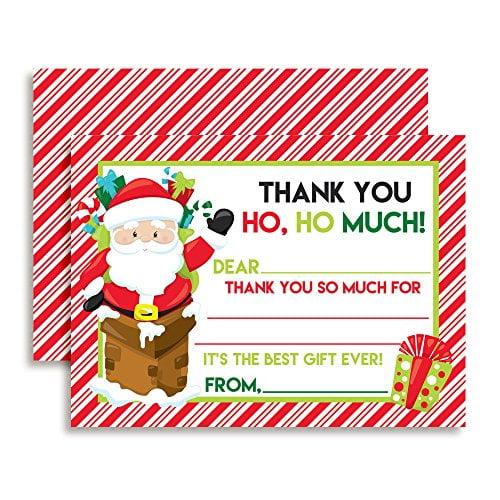 Santa Christmas Thank You Cards – Amanda Creation