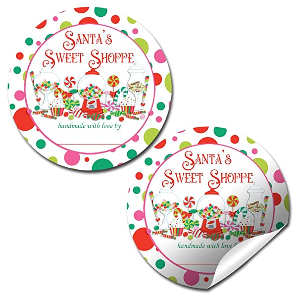 Santa's Sweet Shoppe Christmas Gift Tag Stickers – Amanda Creation
