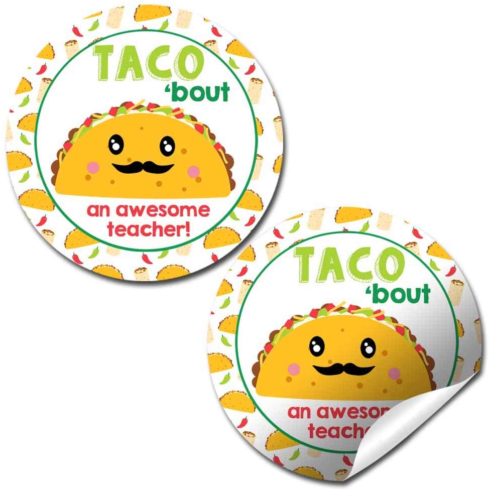 Taco 'Bout an Awesome Teacher Appreciation Stickers – Amanda Creation
