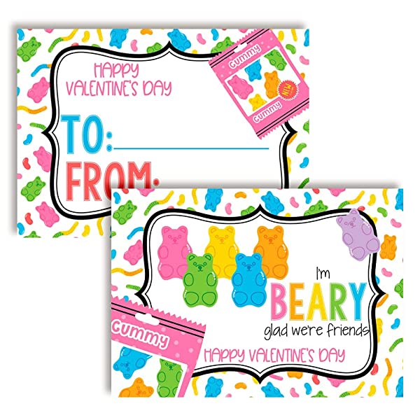 Candy Bears Classroom Valentine Exchange Cards – Amanda Creation