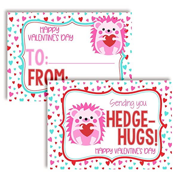 Hedgehog Classroom Valentine Exchange Cards – Amanda Creation