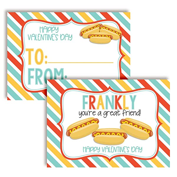 Hot Dog Classroom Valentine Exchange Cards – Amanda Creation