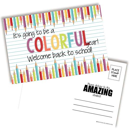 Crayon Back to School Teacher Postcards – Amanda Creation