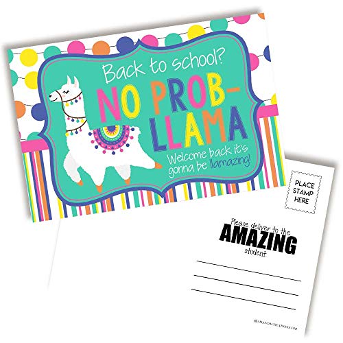 Llama Back To School Postcards For Teachers – Amanda Creation
