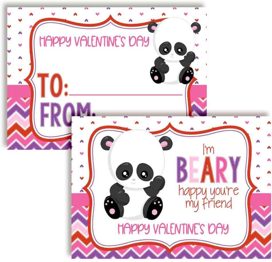 Panda Classroom Valentine Exchange Cards – Amanda Creation