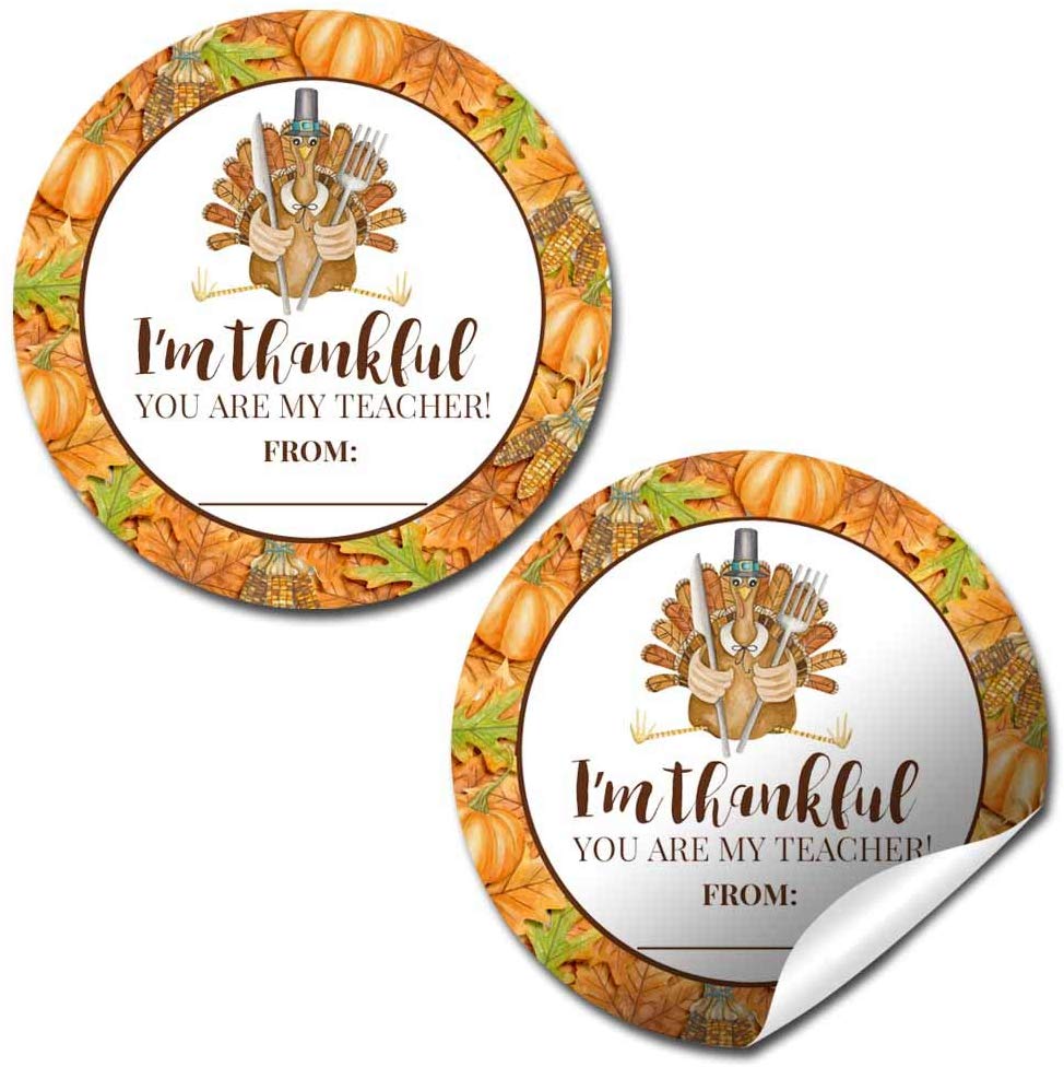 Thanksgiving Turkey Teacher Appreciation Stickers – Amanda Creation