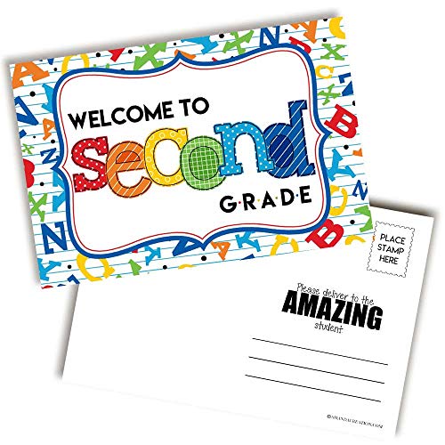 Alphabet Welcome to 2nd Grade Back to School Postcards for Teachers ...