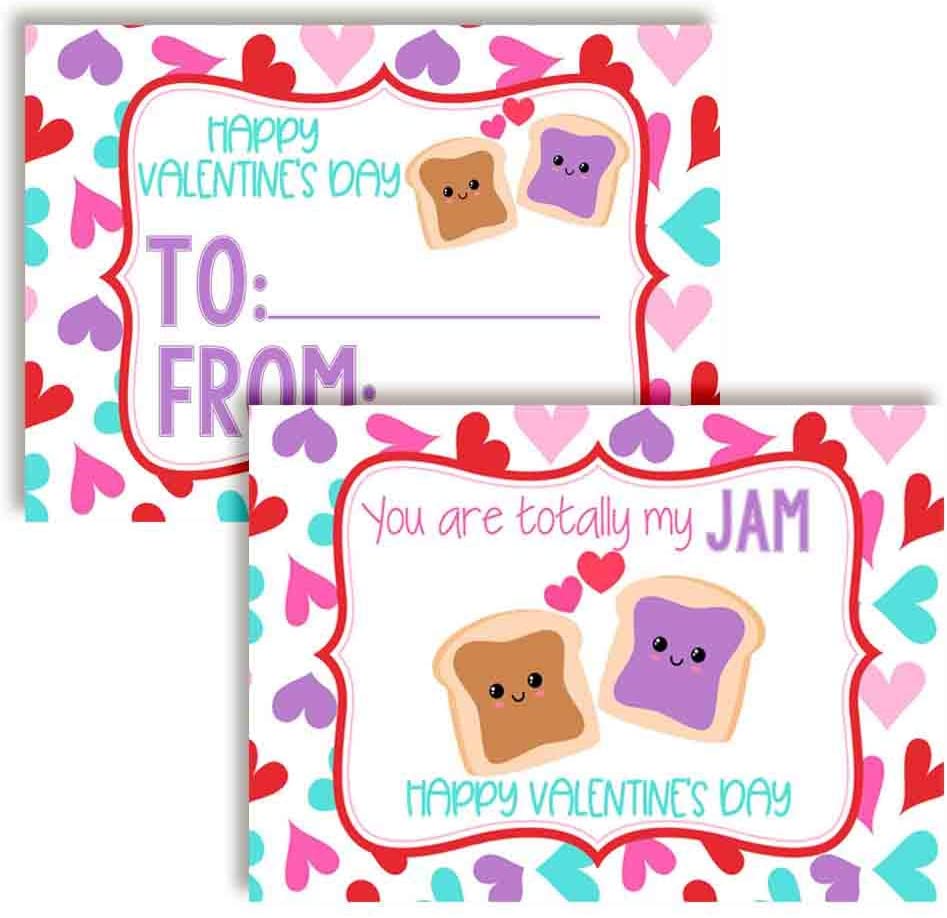 Peanut Butter & Jelly Valentine Exchange Cards – Amanda Creation