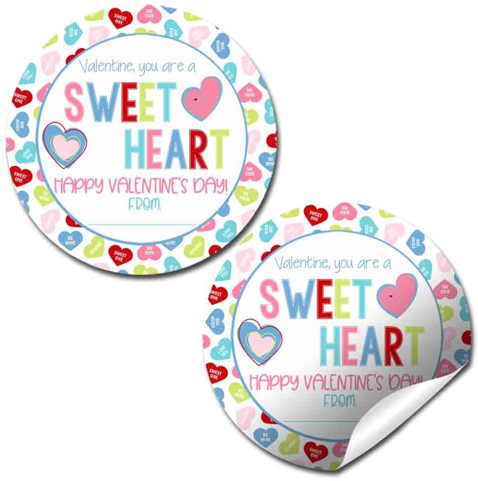 Conversation Heart Valentine's Day Party Favor Stickers – Amanda Creation