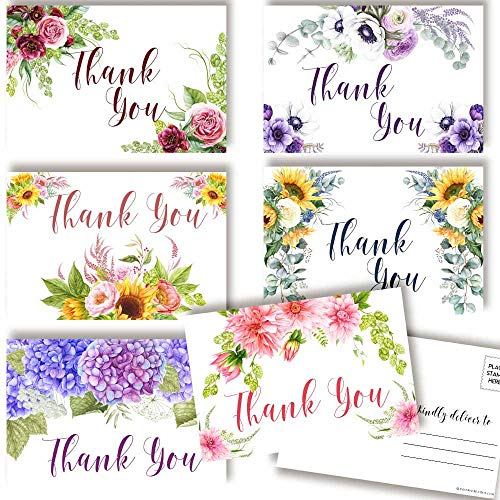 Floral Thank You Cards Send Beautiful Appreciation – Amanda Creation