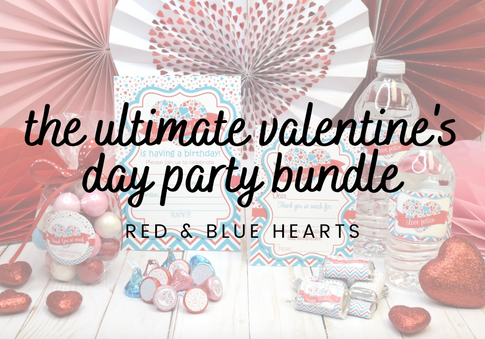 The Ultimate Valentine's Day Party Bundle: Red & Blue Hearts – Amanda ...