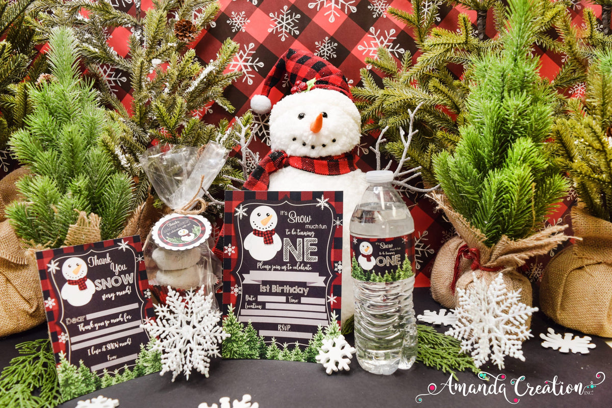 Snowman 1st Birthday Party – Amanda Creation
