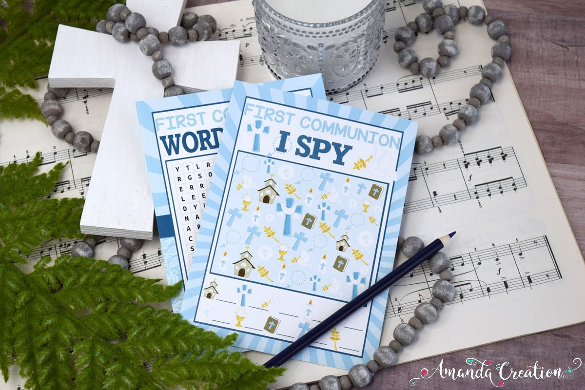 First Communion Games and Prayer Cards Create Joy – Amanda Creation