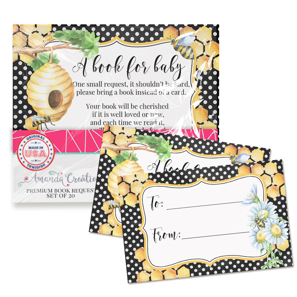 Bumble Bee Bring a Book Cards – Amanda Creation