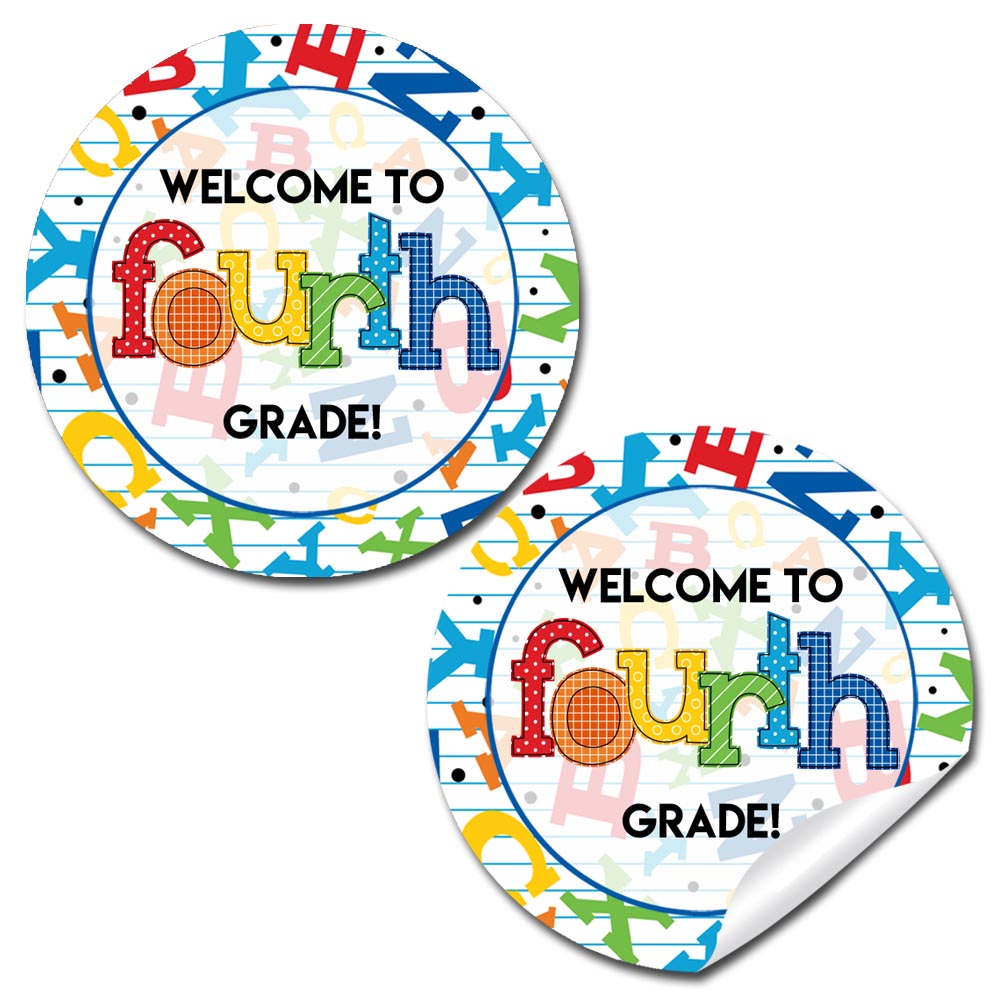 Alphabet Welcome To 4th Grade Back to School Stickers – Amanda Creation
