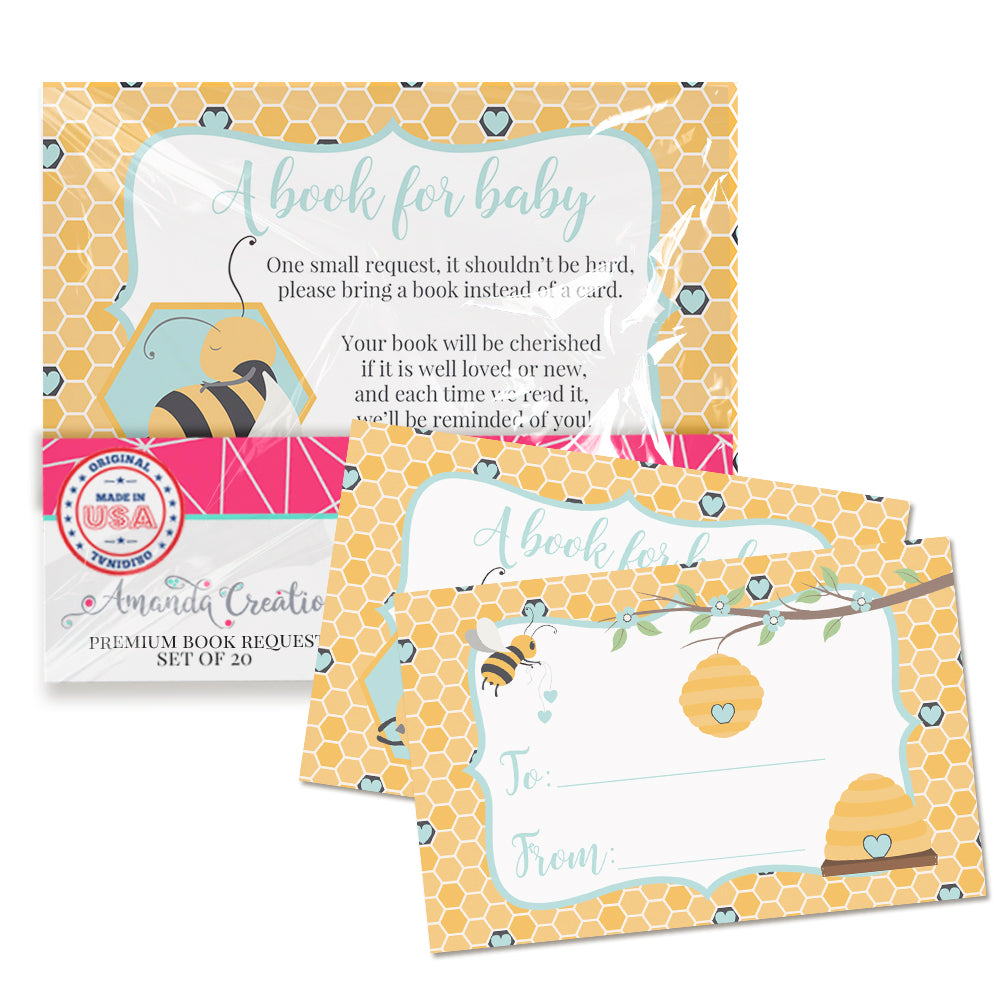 Bumble Bee Boy Bring a Book Cards – Amanda Creation