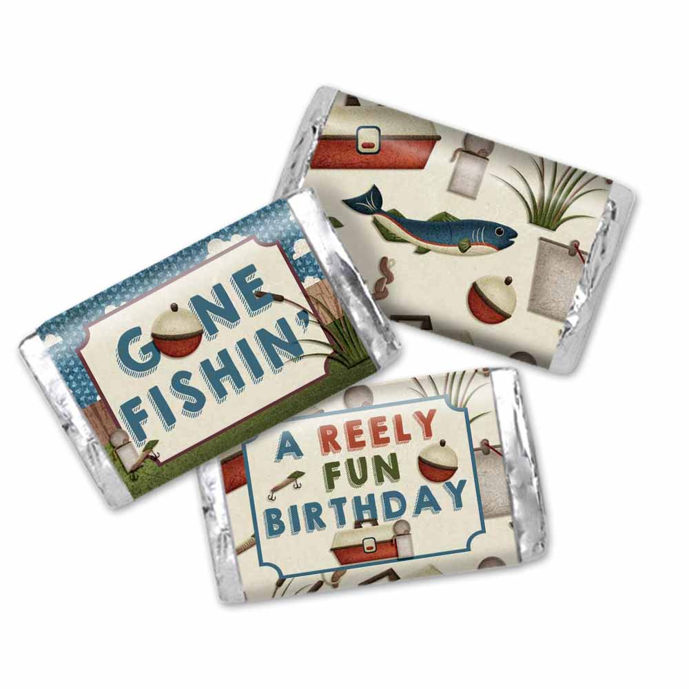 Fishing Birthday Mini Candy Bar Wrappers – Amanda Creation