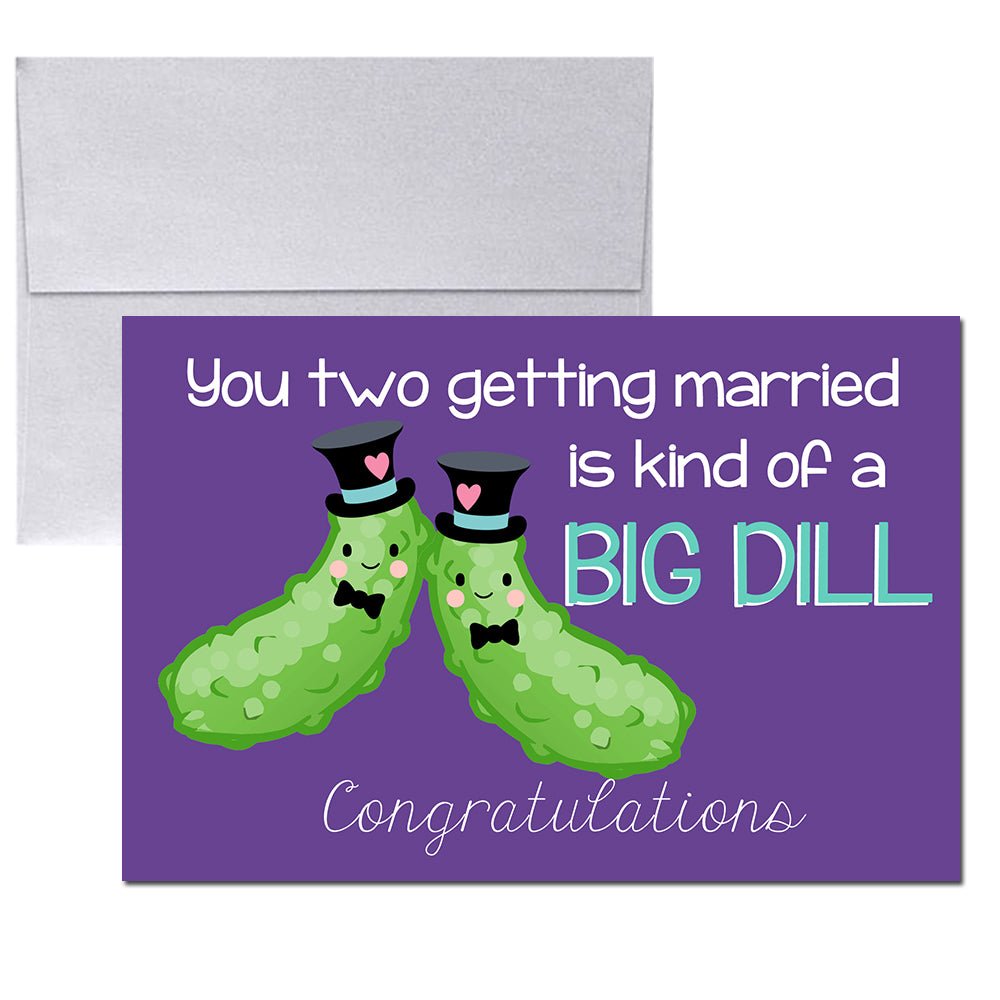 Big Dill Pickle Folded Wedding Card for Groom and Groom – Amanda Creation